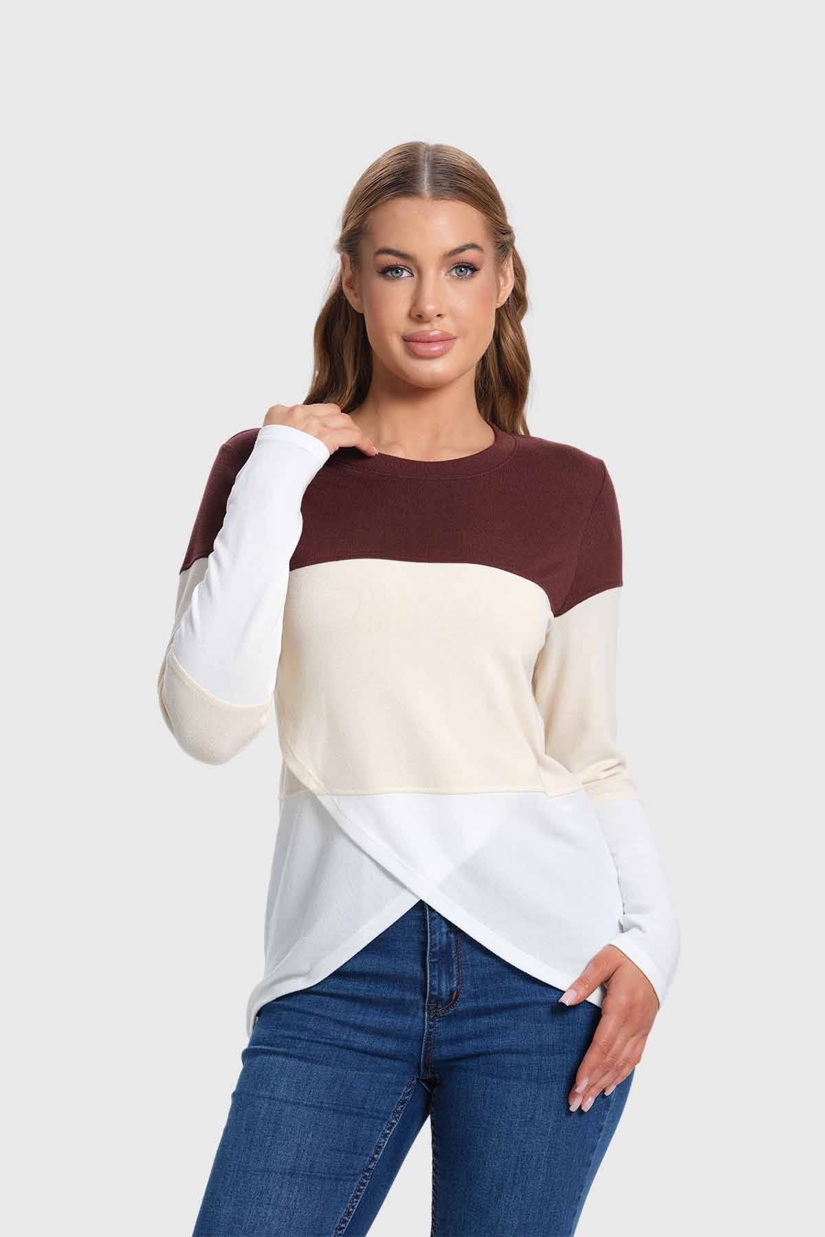 Sweater mujer café algodón diseño moderno – Fashion´s Park