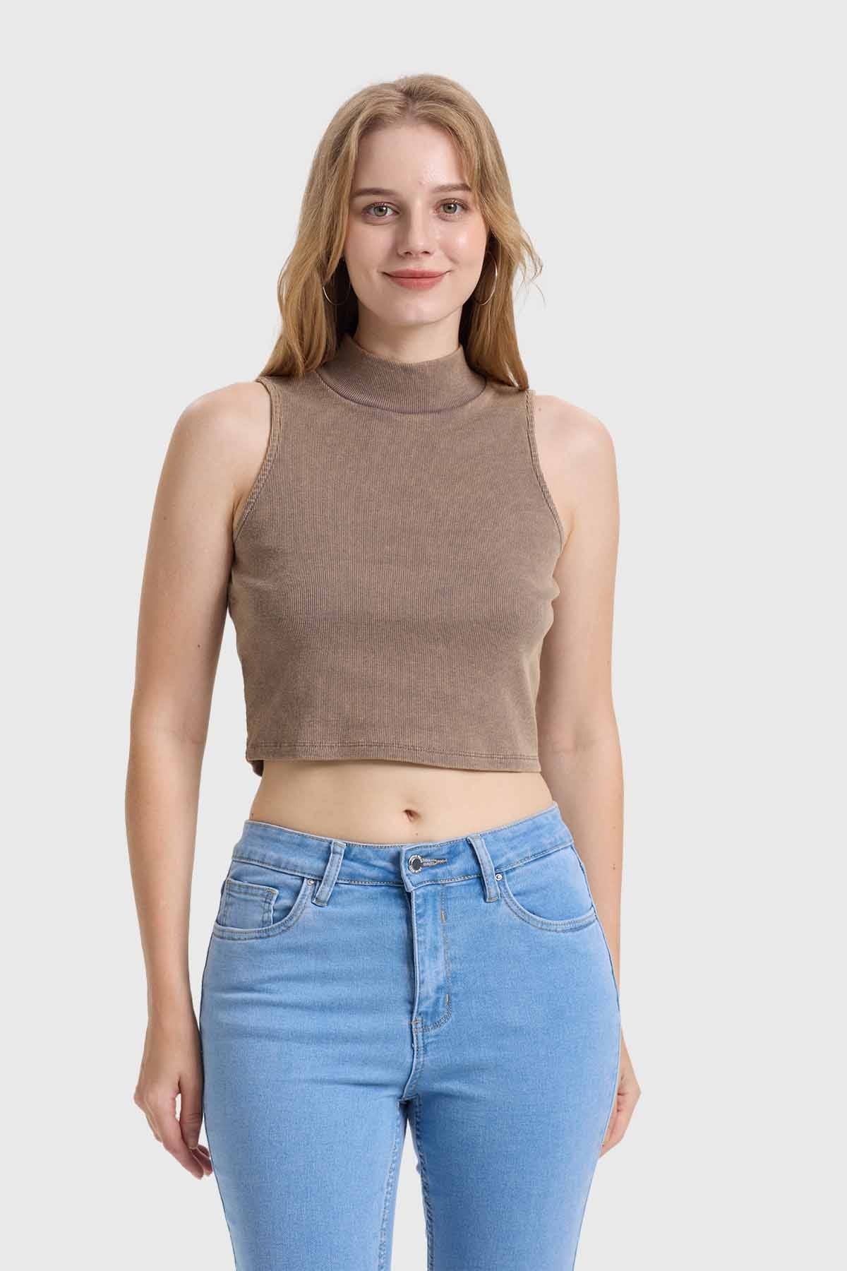 Polera lisa algodón gris suave y cómoda – Fashion´s Park