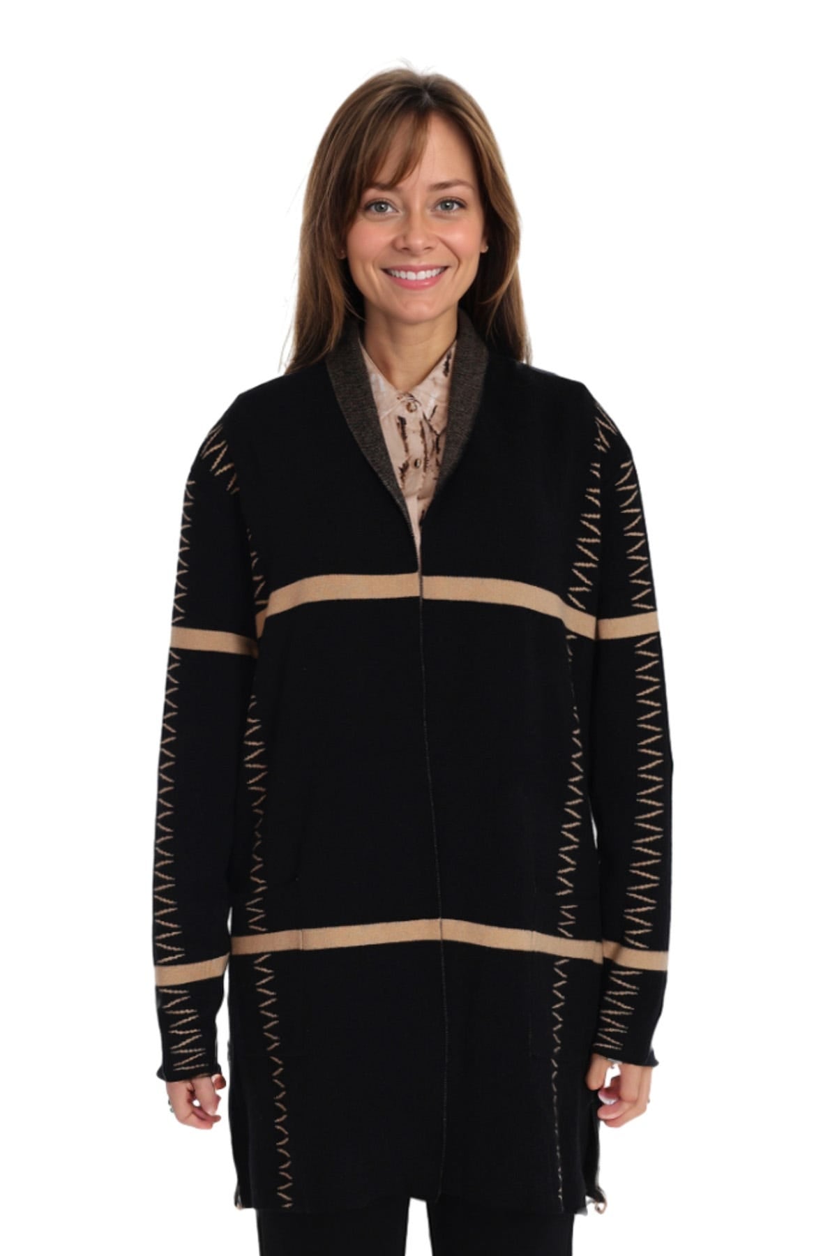 Sweater negro lana diseño moderno estilo casual – Fashion´s Park
