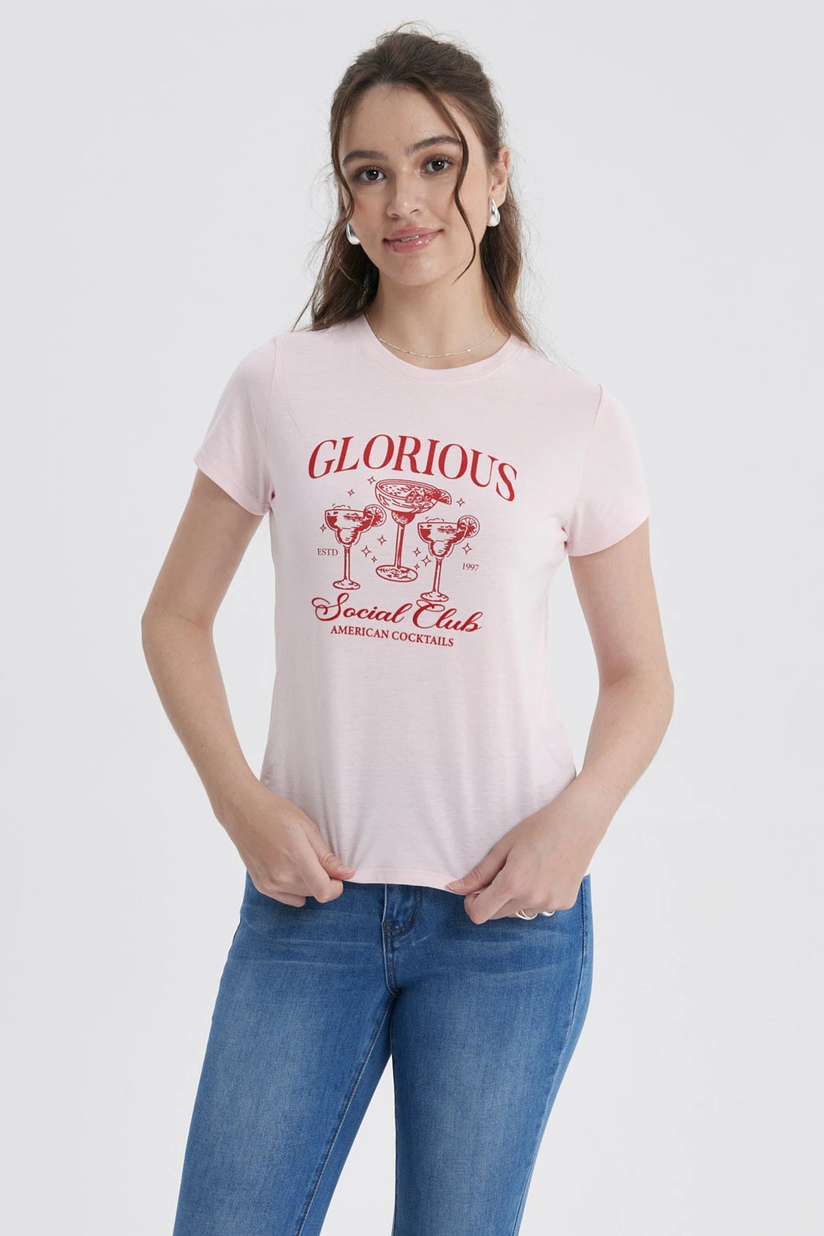 Polera rosa estampado mujer | Fashion’s Park Chile – Fashion´s Park