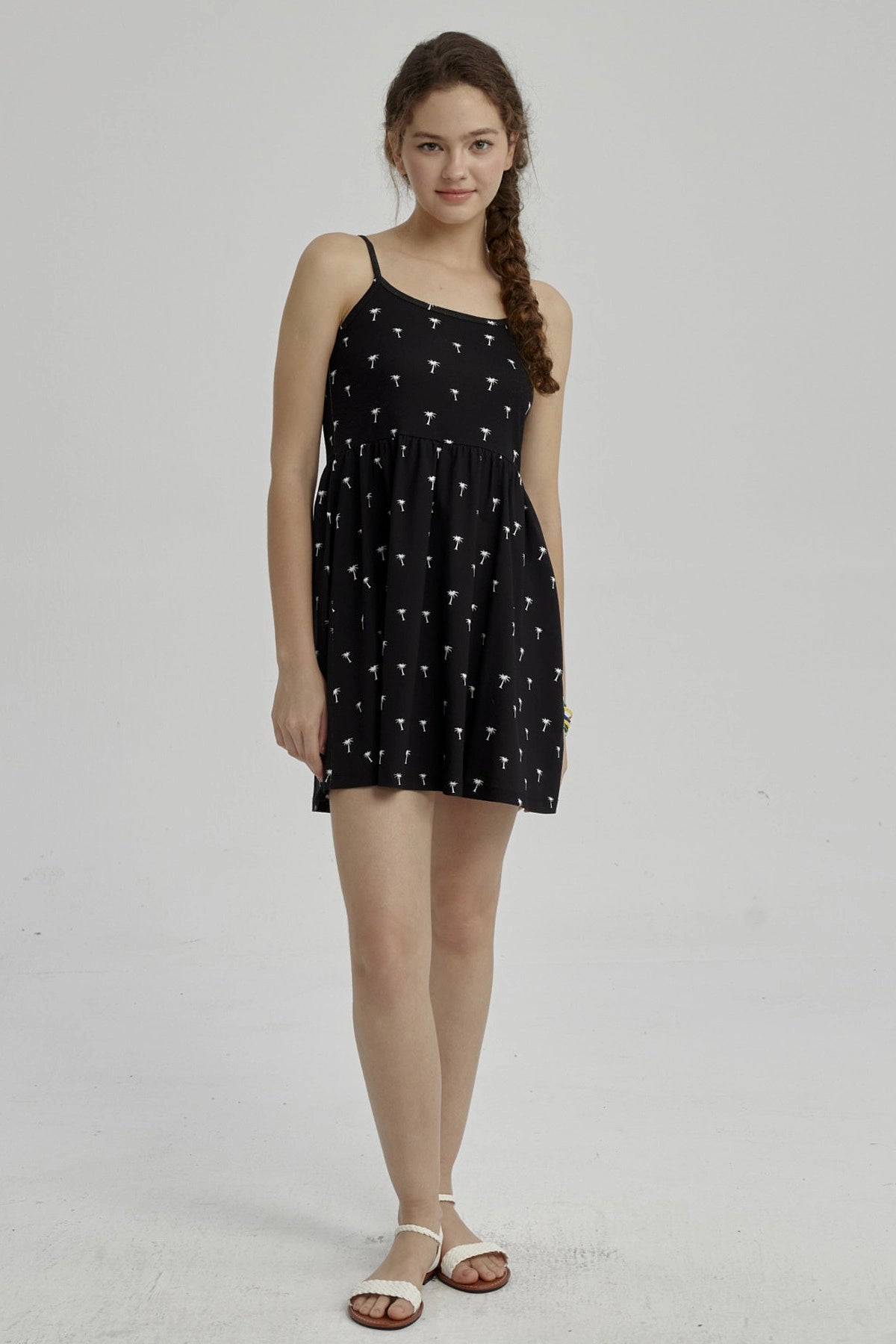 Vestido negro estampado niña | Fashion's Park Chile – Fashion´s Park