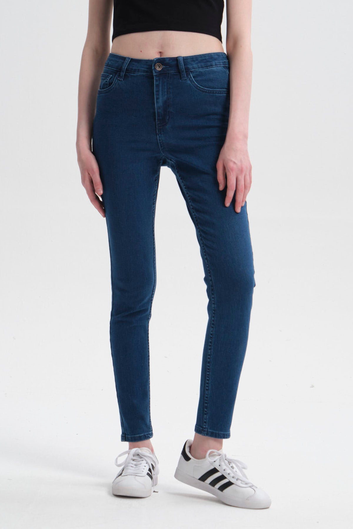 Jeans azul liso skinny mujer | Fashion’s Park Chile – Fashion´s Park