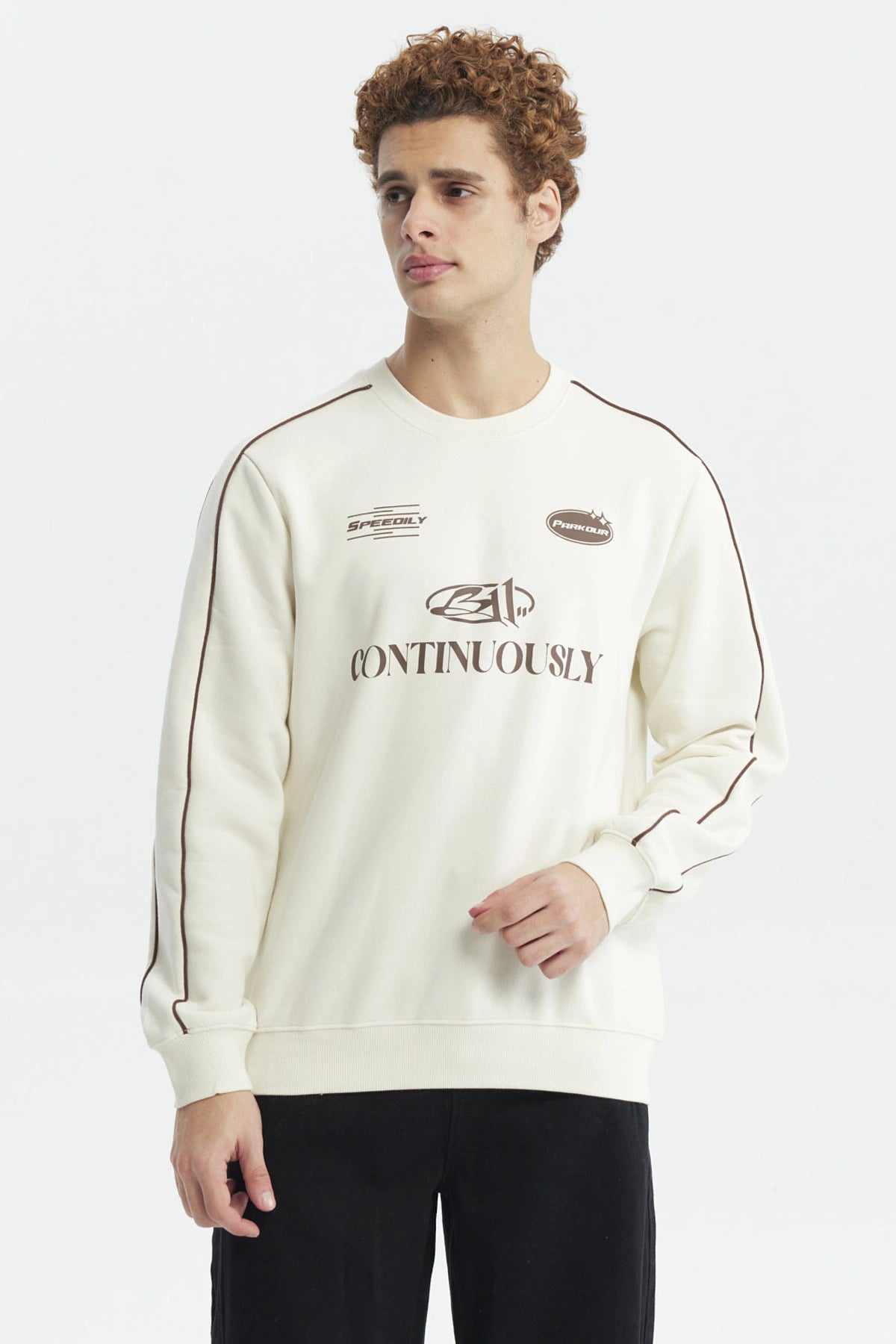 Polerón beige liso hombre | Fashion's Park Chile – Fashion´s Park